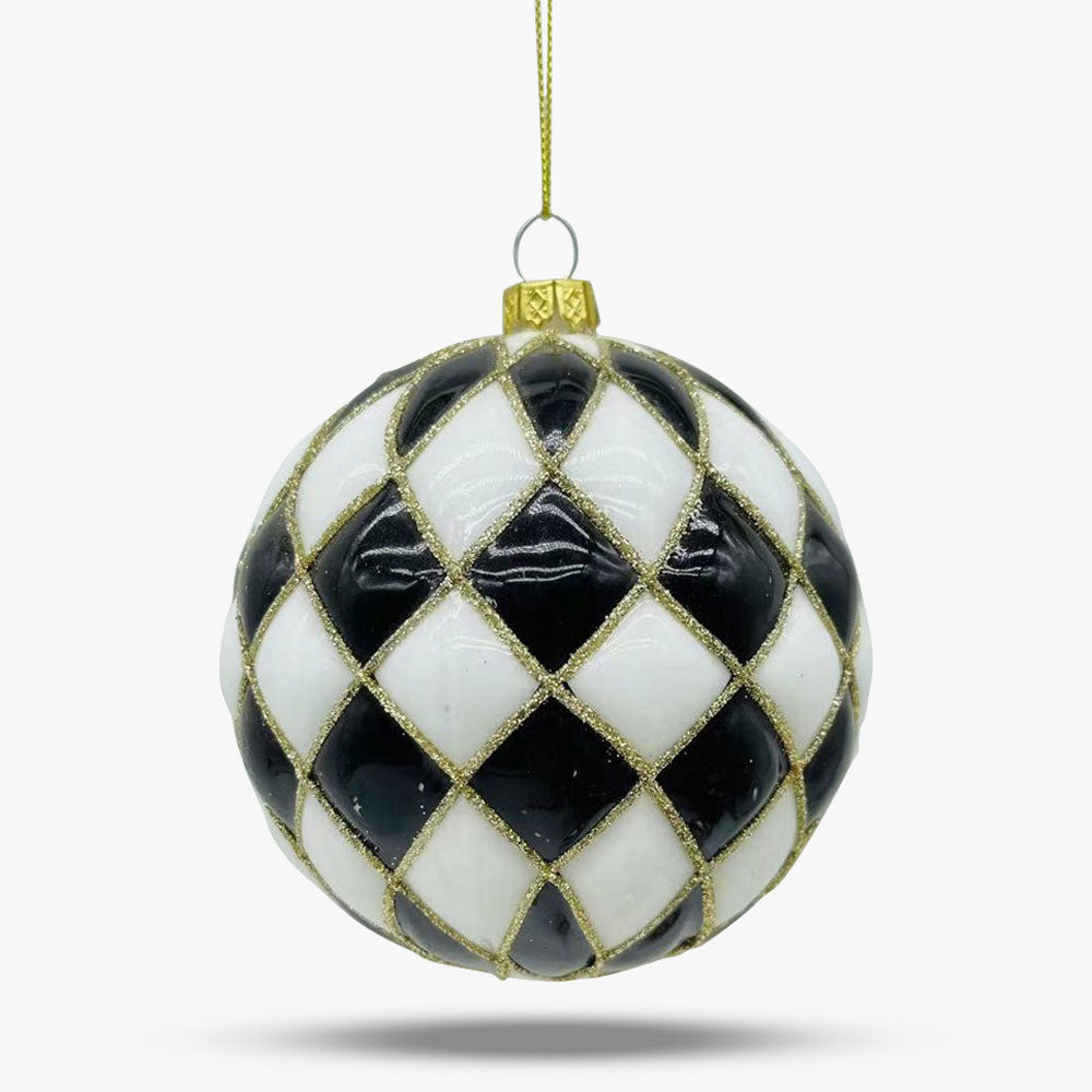 Black And White Christmas Ornament Sets